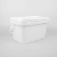 China Ergonomic Grip 20l Square Storage Buckets With Lids Rust Resistant for sale