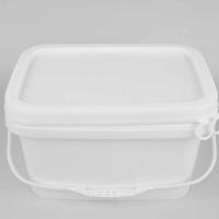 China Ergonomic Grip 20l Square Storage Buckets With Lids Rust Resistant for sale