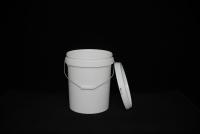 China Round White Custom Logo Food Grade Food Storage Bucket Dishwasher Safe / Stackable for sale