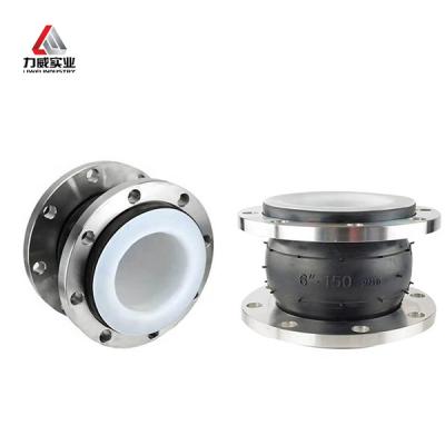 China PTFE Lined Rubber Flexible Joint Flange DN32-DN1200 15 Degree Deflection Angle for sale
