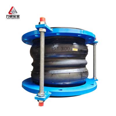 China PN6 Flanged Rubber Flex Connector Double Sphere 32-3000mm with Bolts and Nuts for Industrial Piping Systems for sale