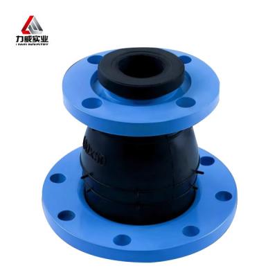China Carbon Steel Flange Concentric Reducing Rubber Joint PN16 DN100x80 Noise Reduction Corrosion Resistant for sale