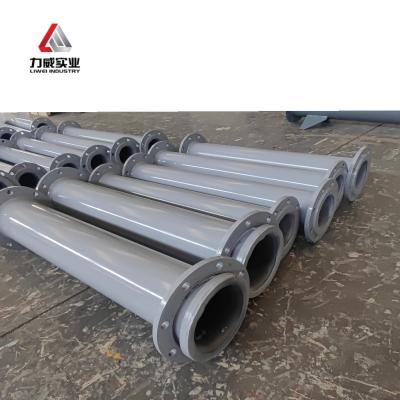 China Rubber Lined Steel Pipe with Excellent Abrasion Resistance Up to 300 Psi for Chemical Mining Water Treatment for sale