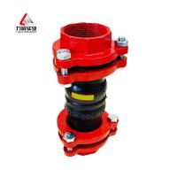 China EPDM Double Sphere Rubber Expansion Joint 10-25 Bar Flexible Threaded Connector for sale