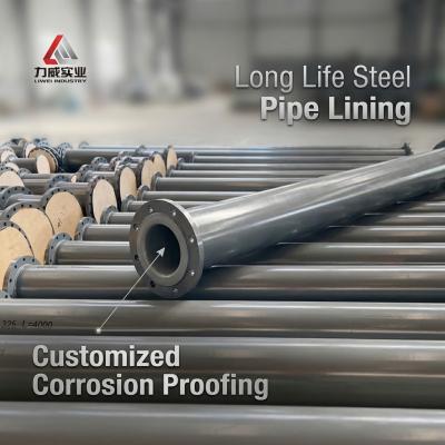 China Rubber Lined Steel Pipe ASTM DIN Corrosion Resistant Wear Resistant for Oil Gas Sewage Transport for sale