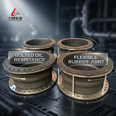 China Single Sphere Flexible Rubber Joint PN6-PN40 Oil Resistant Custom Size Flanged Connector for sale