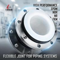 China Single Sphere Flexible Rubber Joint EPDM NBR NR FKM PTFE Lined DN25 DN3400 10 Bar for sale