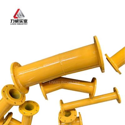 China Rubber Lined Pipe Carbon Steel with Rubber Lining Excellent Corrosion Resistance Flange Connection Customizable Length for sale