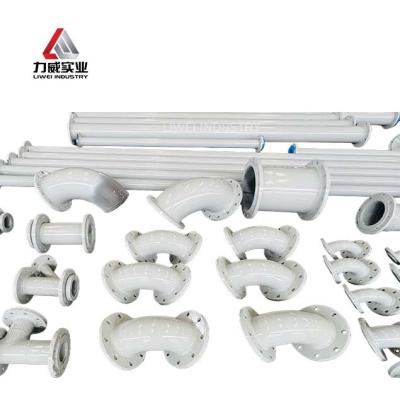 China Carbon Steel Rubber Lined Pipe 3-8mm Thickness ISO9001 Corrosion Resistant Flanged Pipe for sale