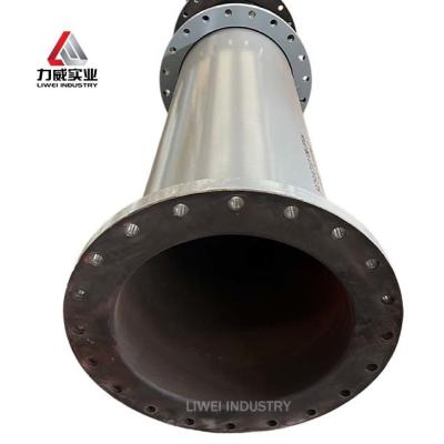 China High Temperature Pressure Resistant Rubber Lined Steel Pipe EPDM Natural Lining Flanged Connection for sale