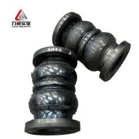 China Oil Resistant NBR Double Sphere Rubber Expansion Joint Flanged for Fuel Hydraulic HVAC Systems for sale