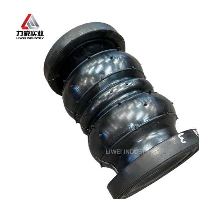 China JIS 10K Flanged Double Sphere Rubber Expansion Joint EPDM Vulcanized for Water Supply Systems for sale