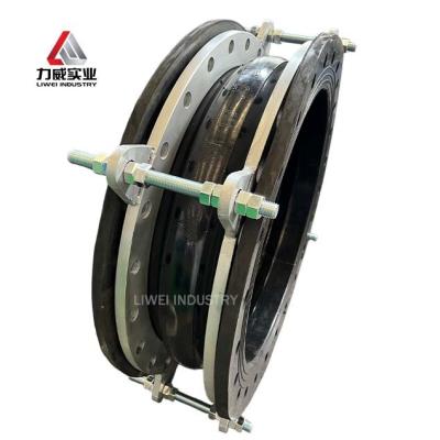 China Single Sphere Rubber Expansion Joint EPDM NBR Flange DIN ANSI JIS DN15-DN4000 Control Rods for sale