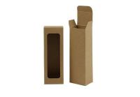 China Biodegradable Kraft Paper Box Gift Packaging Boxes With Clear PVC Window for sale