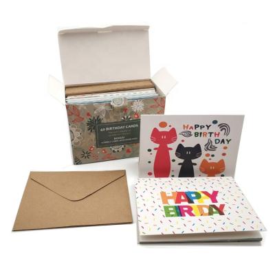 China Matt Lamination Custom Paper Greeting Card , Custom Gift Card Printing for sale