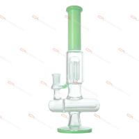 China 16.4 Inch Straight Glass Bong with Tree Percolator 5mm Thick 18F Joint for sale