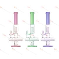 China 16.4 Inch Straight Glass Bong with Tree Percolator 5mm Thick 18F Joint for sale