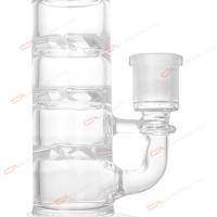 China 14F Joint Glass Bong 12.5 Inch Transparent 3 Layer Turbine Perc for Tobacco for sale