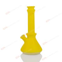 China Durable Bright Yellow Ceramic Bong 10 / 14mm Low Profile Removable Stem for sale
