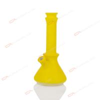 China Durable Bright Yellow Ceramic Bong 10 / 14mm Low Profile Removable Stem for sale