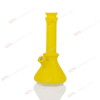 China Durable Bright Yellow Ceramic Bong 10 / 14mm Low Profile Removable Stem for sale