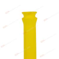 China Durable Bright Yellow Ceramic Bong 10 / 14mm Low Profile Removable Stem for sale
