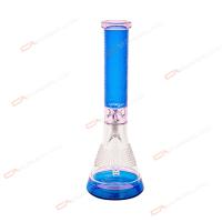 China Sandblasted Glass Bong 15 Inches Height 14mm Joint Beaker Water Pipe for Smoking for sale
