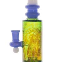 China Double Layers Smoking Glass Bong Pipe 8.3 Inches Multiple Honeycomb Totem for sale