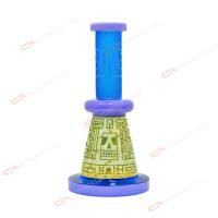 China 8 Inch Tobacco Glass Bong Stone Like Texture 14F Joint White Jade Color for sale