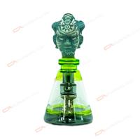 China 22cm 8.7 Inch Glass Bong Indian Style Totem Encaved 3D Head Dab Rig 18F Joint for sale