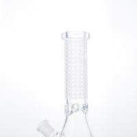 China Glass Bong Beaker 10 Inch Sand Blasted Dot Heart Pattern 19 Mm Female Joint for sale