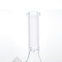 China Glass Bong Beaker 10 Inch Sand Blasted Dot Heart Pattern 19 Mm Female Joint for sale