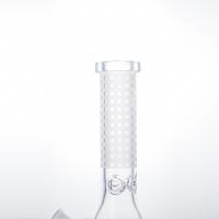 China Glass Bong Beaker 10 Inch Sand Blasted Dot Heart Pattern 19 Mm Female Joint for sale