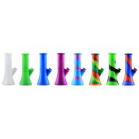 China 9 Inch Soft Feeling Silicone Water Bong Mix Color Printed for sale