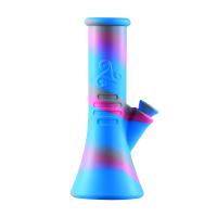 China 9 Inch Soft Feeling Silicone Water Bong Mix Color Printed for sale