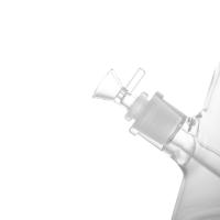 China 14mm Male Transparent Glass Water Bong Bowl with Handle 3mm Thick for Dry Herb for sale