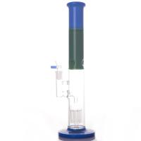 China 14.5 Inch Straight Tube Glass Bong Borosilicate Glass Cylinder Jade Colors for Flower for sale