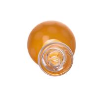 China Ball Shape Glass Carb Caps Dots Pattern Jade Yellow For Heat Dispersion for sale
