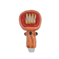 China 125mm Glass Hand Pipe 3D Weird Monster Design Spoon Pipe 20mm Bowl for sale