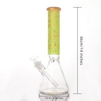 China 14 Inch Glass Beaker Bong Astronaut Themed Water Pipe 18mm Female Joint 7mm Thick for sale