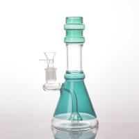 China Glass Dab Rig 8.5 Inches Triangle Base Beaker Shape Oil Dab Rig for sale