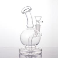 China 6 Inch Clear Electroplated Glass Dab Rig Ball Water Recycler 14mm Female Joint for sale