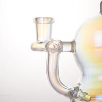 China 5 Inch Mini Glass Dab Rig Electroplated Teapot Water Bong Recycler 14mm Female Joint for sale