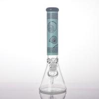 China Glass Beaker Bong 14.5 Inches Ammonites Pattern Glass Beaker Bong for sale