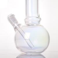 China 6.5 Inch Electroplated Rainbow Glass Water Pipe Ball Chamber Beaker Bong 14mm Female Joint for sale