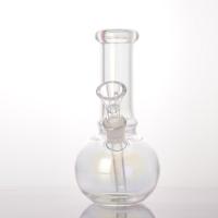 China 6.5 Inch Electroplated Rainbow Glass Water Pipe Ball Chamber Beaker Bong 14mm Female Joint for sale
