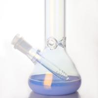 China 8.5 Inch Glass Beaker Bong Iridescent Rainbow Electroplated 18mm Female Joint for sale
