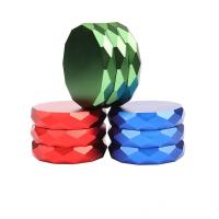 China 63mm 4 Layer Aluminum Herb Grinder with Sharp Teeth Custom Logo Available for sale