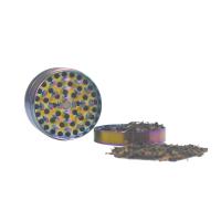 China 50mm Zinc Alloy Herb Grinder 4 Piece Rainbow Color Large Spice Grinder for sale