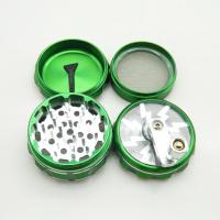 China Herb Grinder 2.5 Inchs 4 Piece Sharp Teeth Hand Crank Spice Grinder Gold for sale